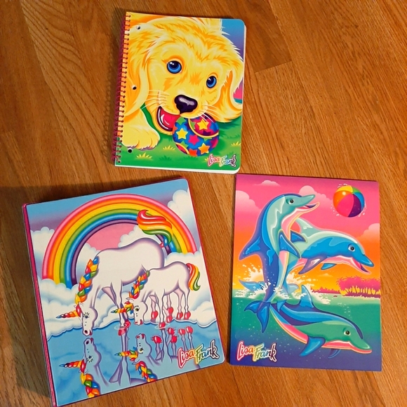 Lisa Frank | Office | Lisa Frank 3th Birthday 3pc Binder Bundle Nwt ...